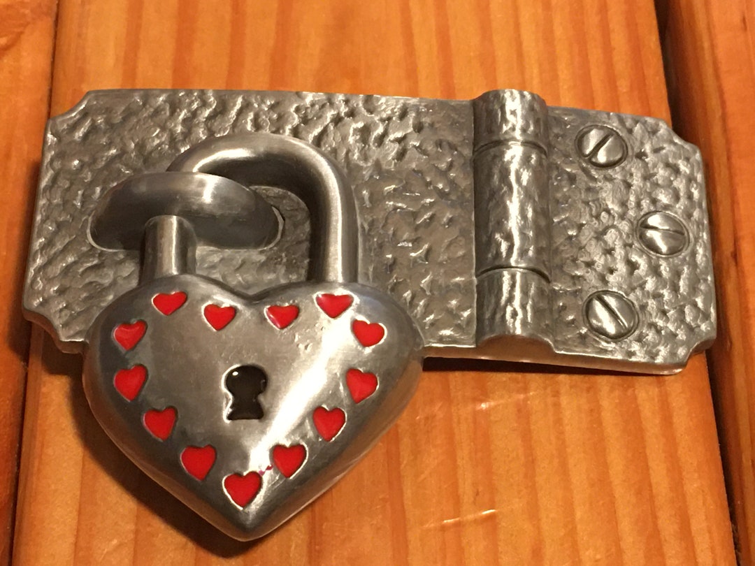 Heart Lock and Hinge Belt Buckle - Etsy
