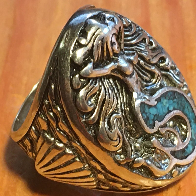 Silver Mermaid Ring - Etsy