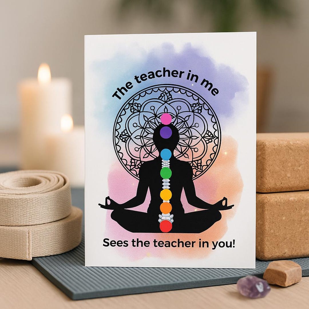 Yoga Teacher Thank You Card Printable | Kundalini Chakra| Instructor ...
