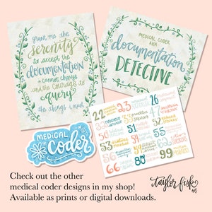 Medical Coding Modifiers Printable Art Digital Download - Etsy