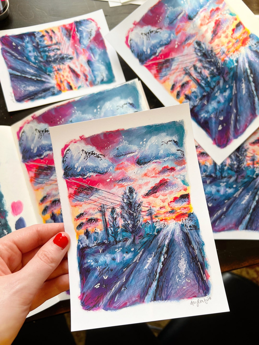 Sketchbook Sunset Art Print - Etsy