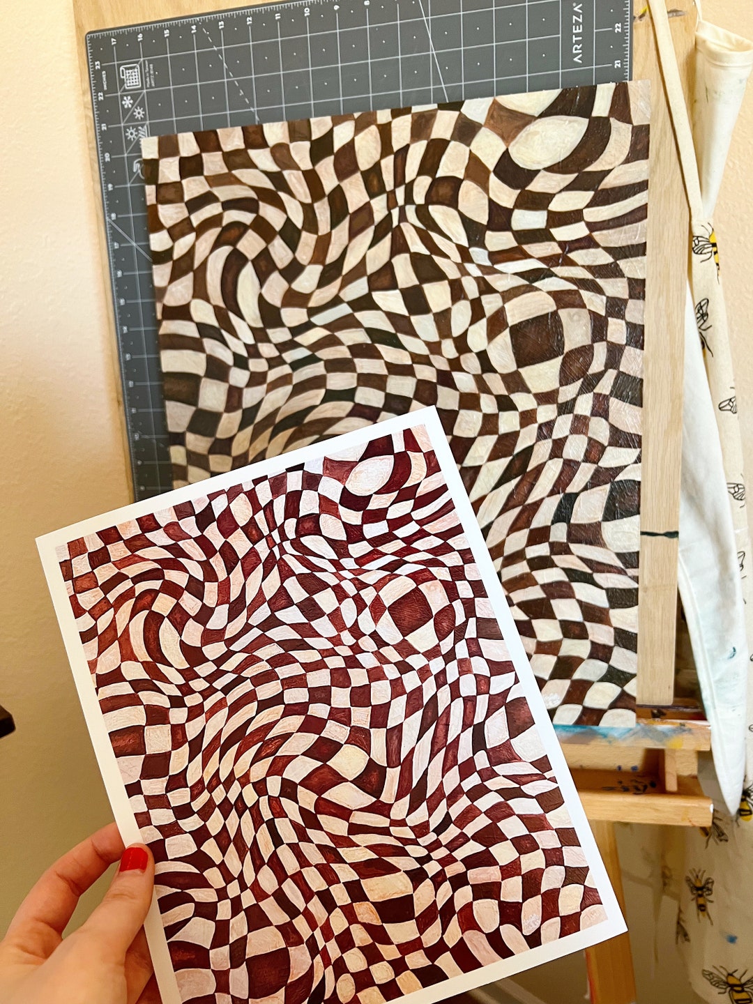 Sick Checkered Boy Art Print - Etsy