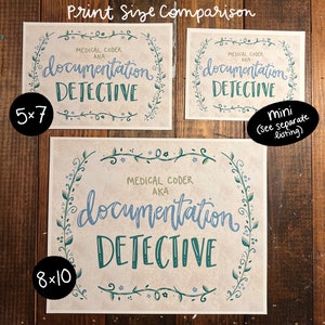 Medical Coding Art Print - Documentation Detective - Etsy