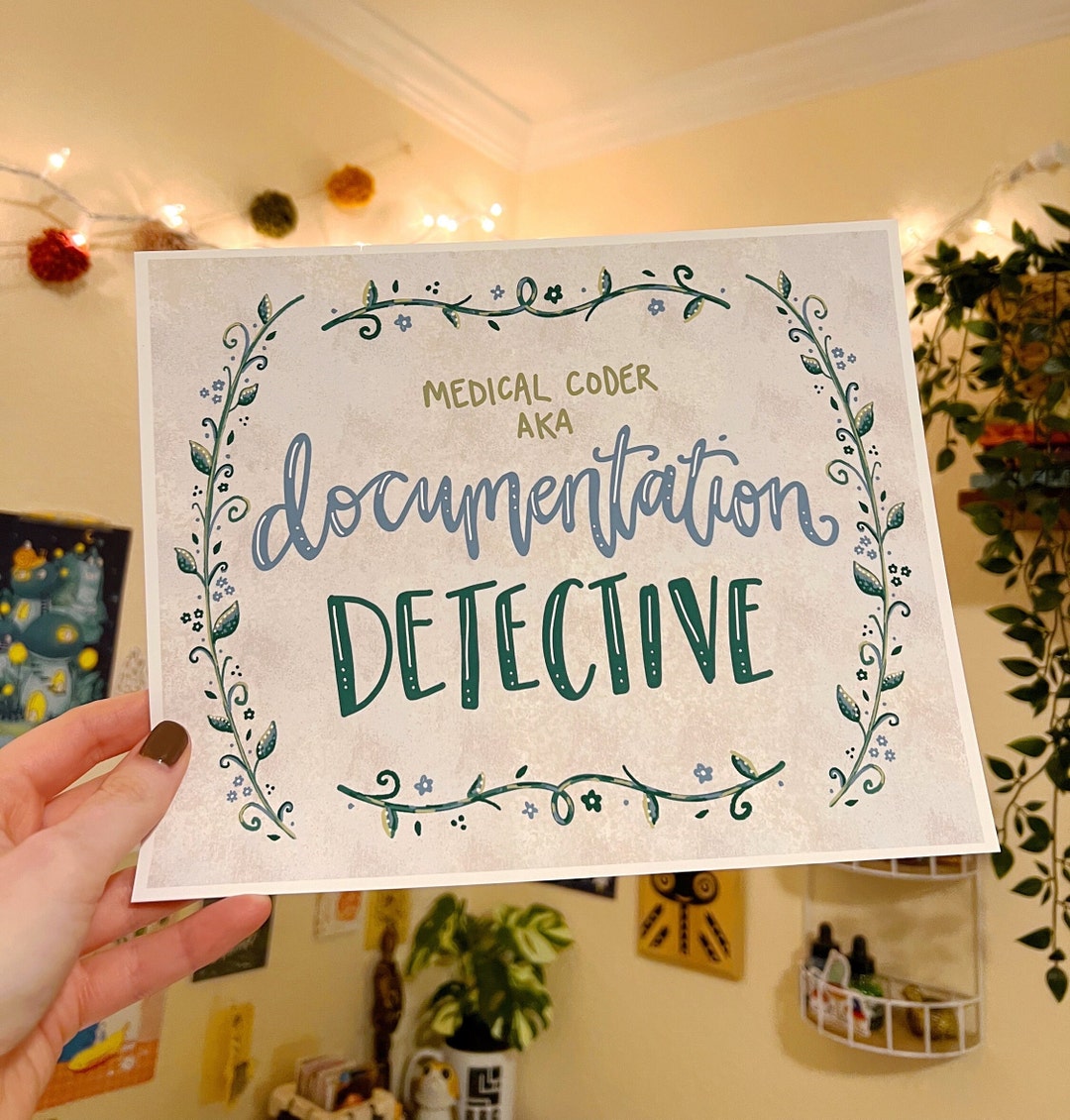 Medical Coding Art Print - Documentation Detective - Etsy