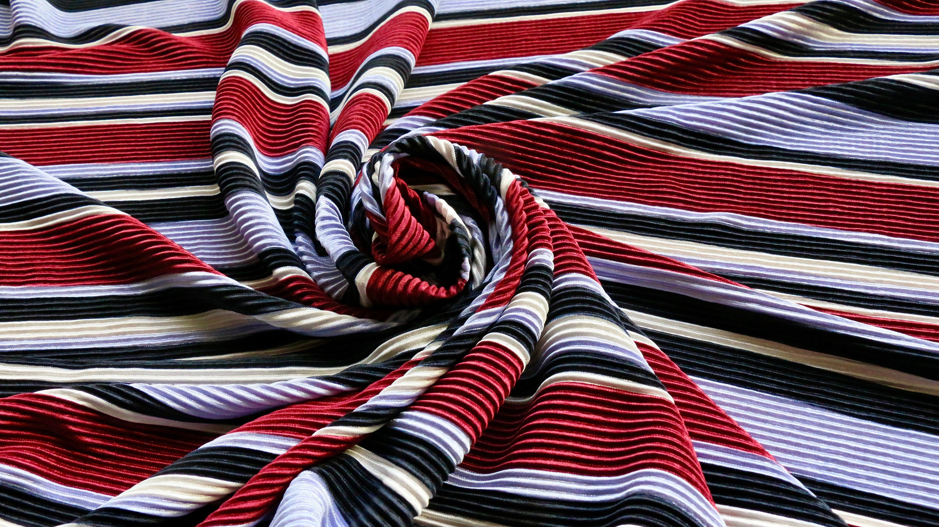 PLISSE FABRIC Stripe design 2 Way Stretch Pleated design | Etsy