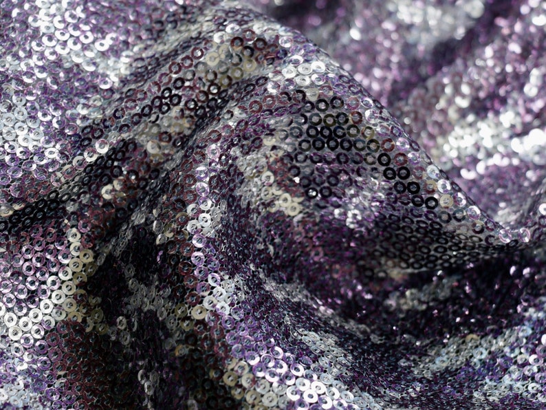 Sequin Fabric Animal Print Design Sewn on 3mm Sequins - Etsy UK