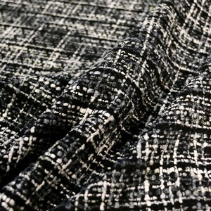 Boucle Fabric Available in 2 Colours Beige and Black or Grey and Black ...