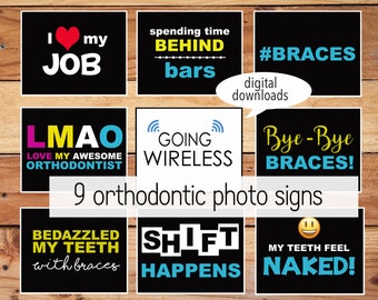 Orthodontic Photo Prop. Ortho Printable Signs. Digital Download - Etsy