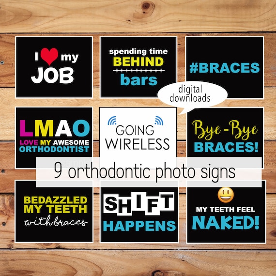 Orthodontic Photo Prop Signs. Digital Download - Etsy