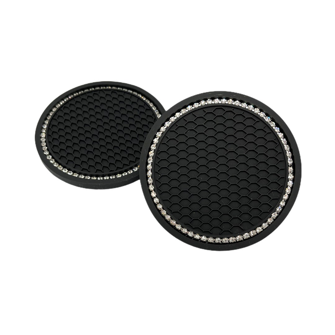 Crystal Rhinestone Bling Car Coaster Set - Includes 2 Diamond Crystal ...