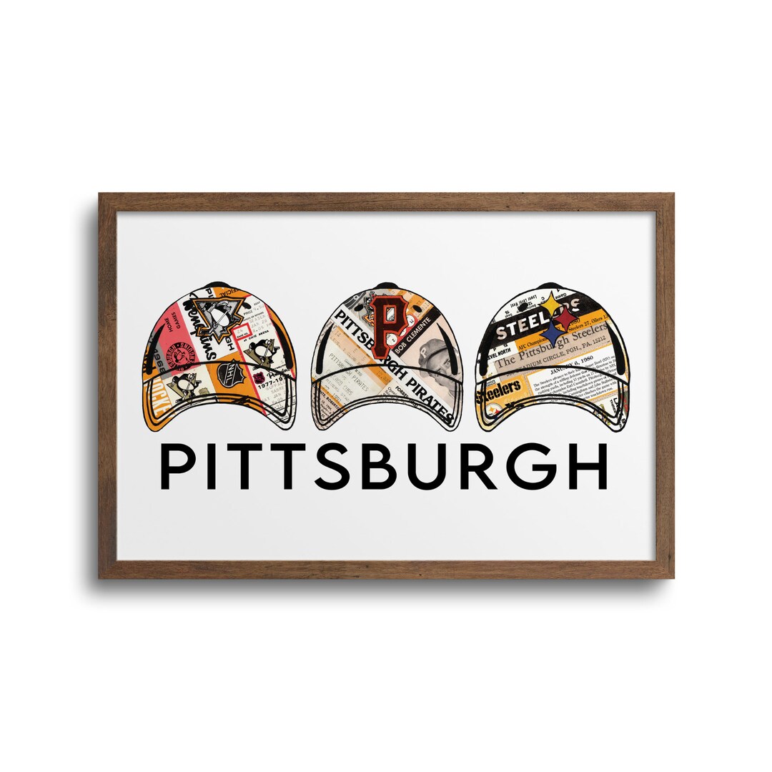 Pittsburgh Sports Hat Print - Pittsburgh Sports, Steelers Wall Art ...