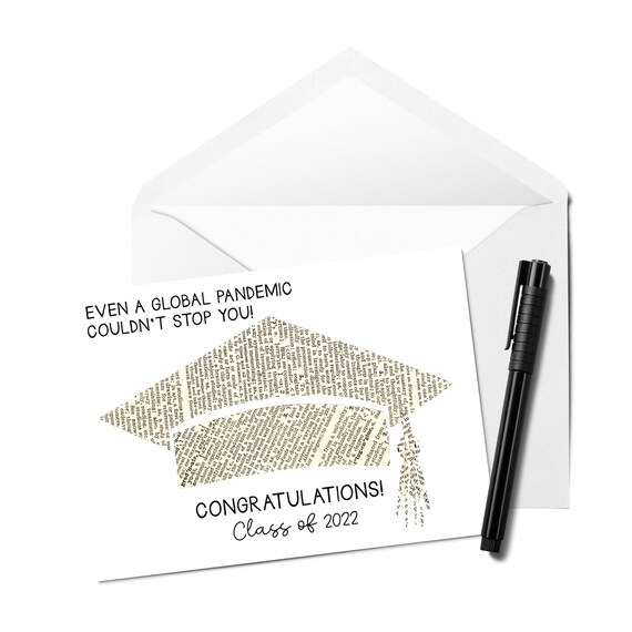Funny Graduation Card Pandemic Graduation Class of 2022 - Etsy