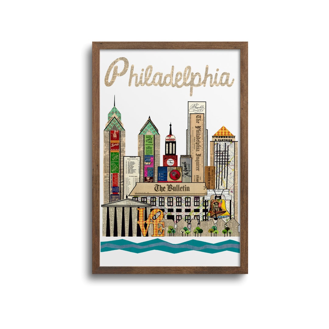 Philadelphia Skyline Print | Notecards | Sticker - Philadelphia ...