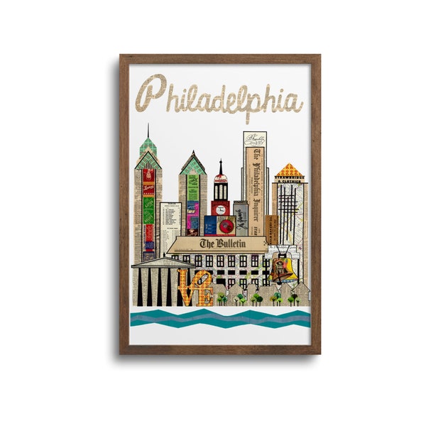 Philly Skyline Poster - Etsy