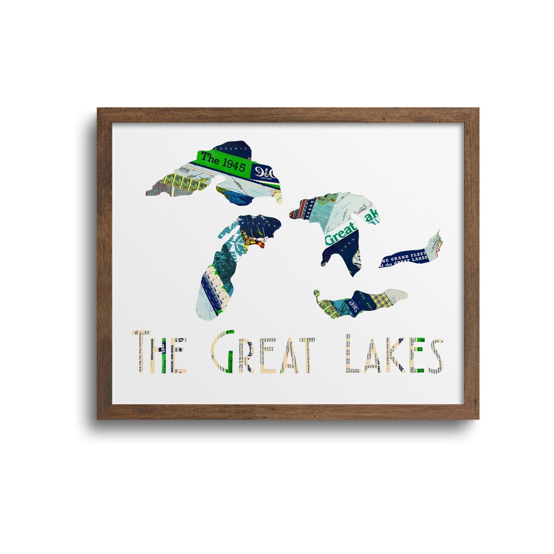 The Great Lakes Prints | Notecards - Great Lakes Poster, Lake Ontario ...