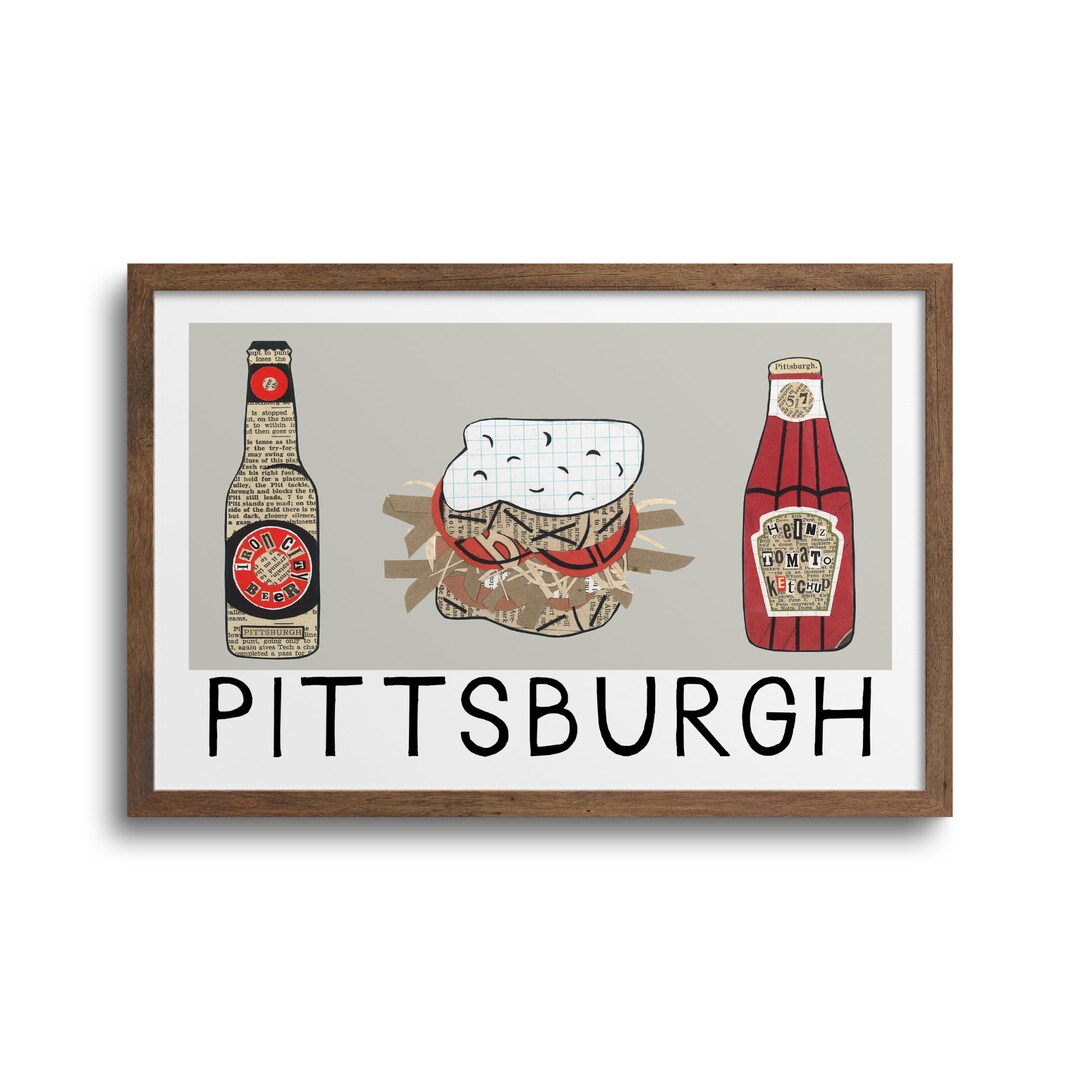 Pittsburgh Foodie Art Poster | Notecards - Pittsburgh City Art ...