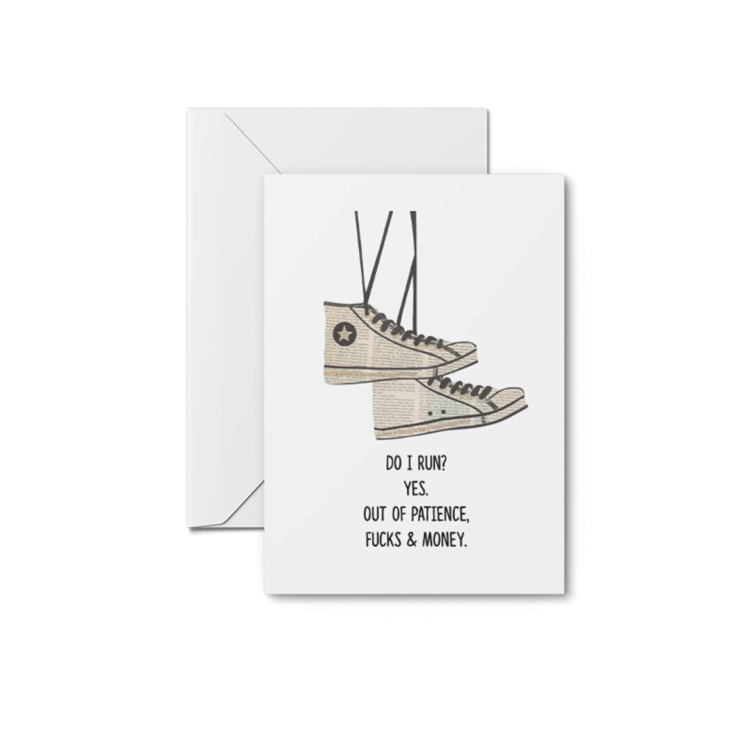 Do I Run? - Funny Greeting Card, Best Friend Card, Thinking of You Card ...