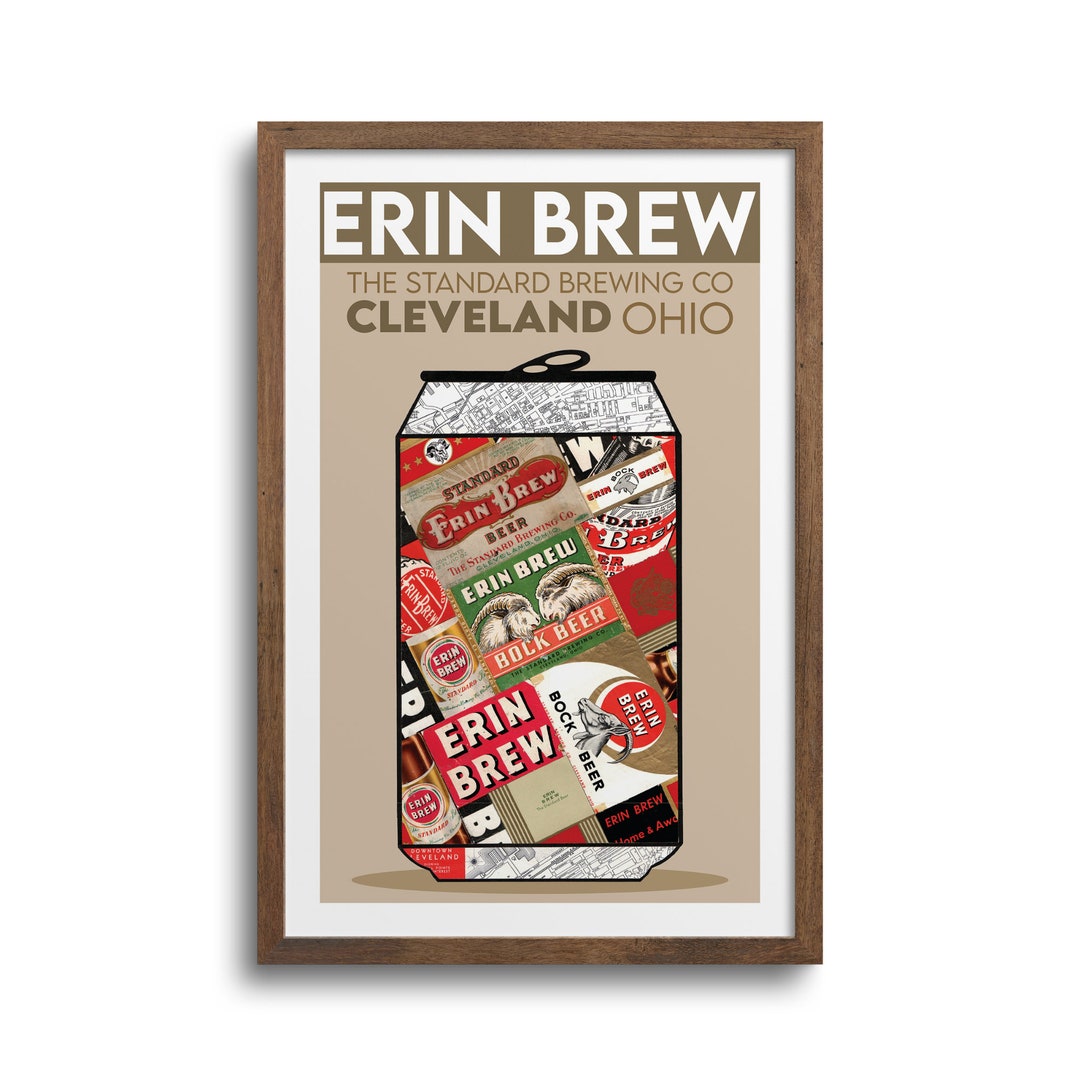 Erin Brew Beer - Cleveland Brewery, Cleveland Wall Art, Beer Lover ...