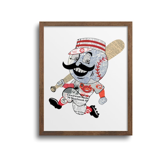 Cincinnati Reds Mascot Print Mr. Redlegs Poster Cincy Reds - Etsy New ...