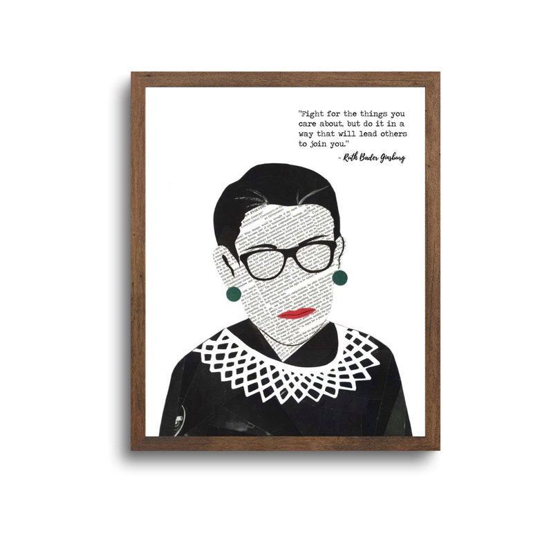 Ruth Bader Ginsburg Quote - RBG Poster/prints, RBG Cards, Feminist ...