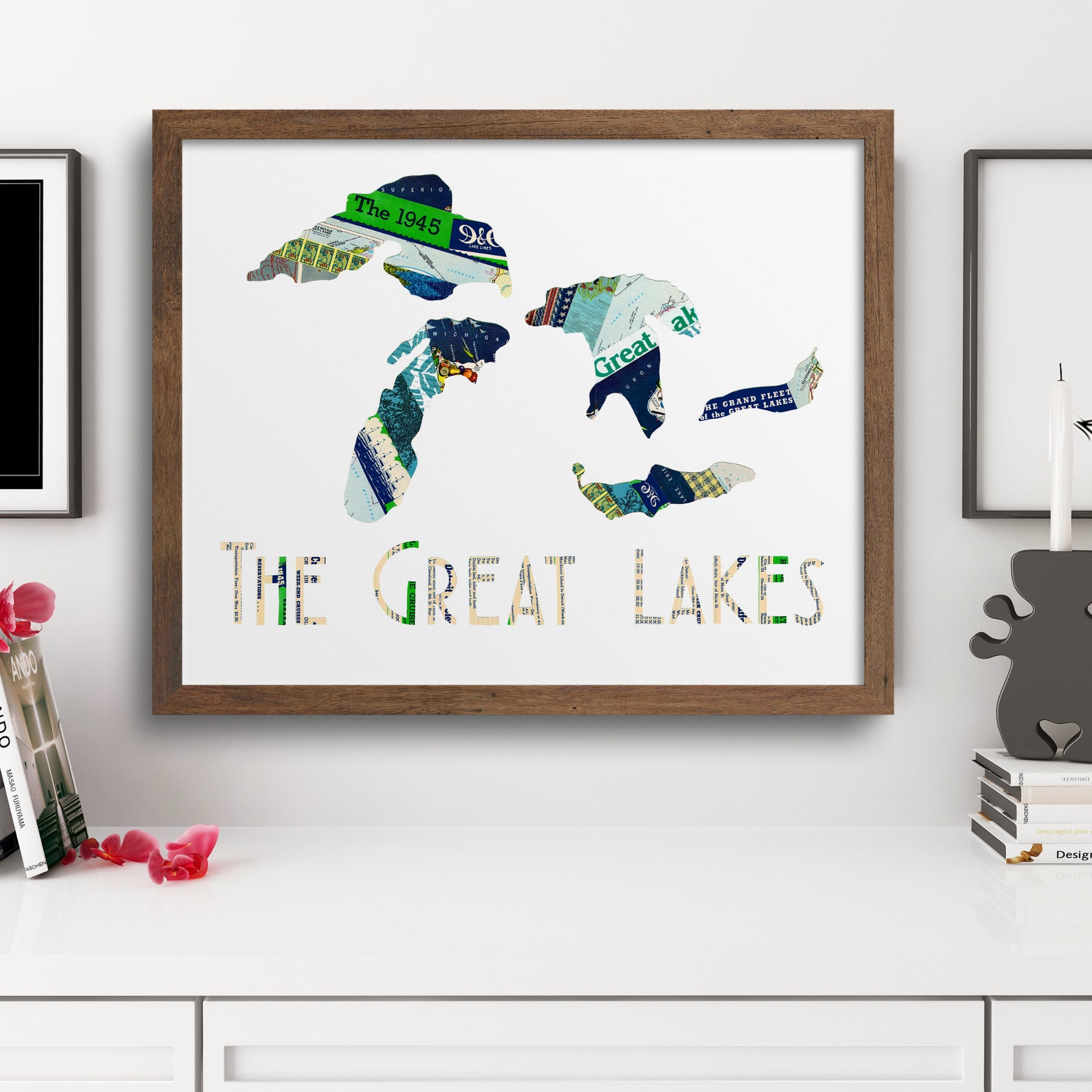 The Great Lakes Prints Notecards Great Lakes Poster Lake - Etsy