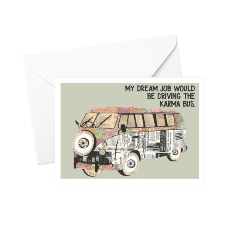 Drive the Karma Bus Funny Greeting Card Best Friend Card - Etsy