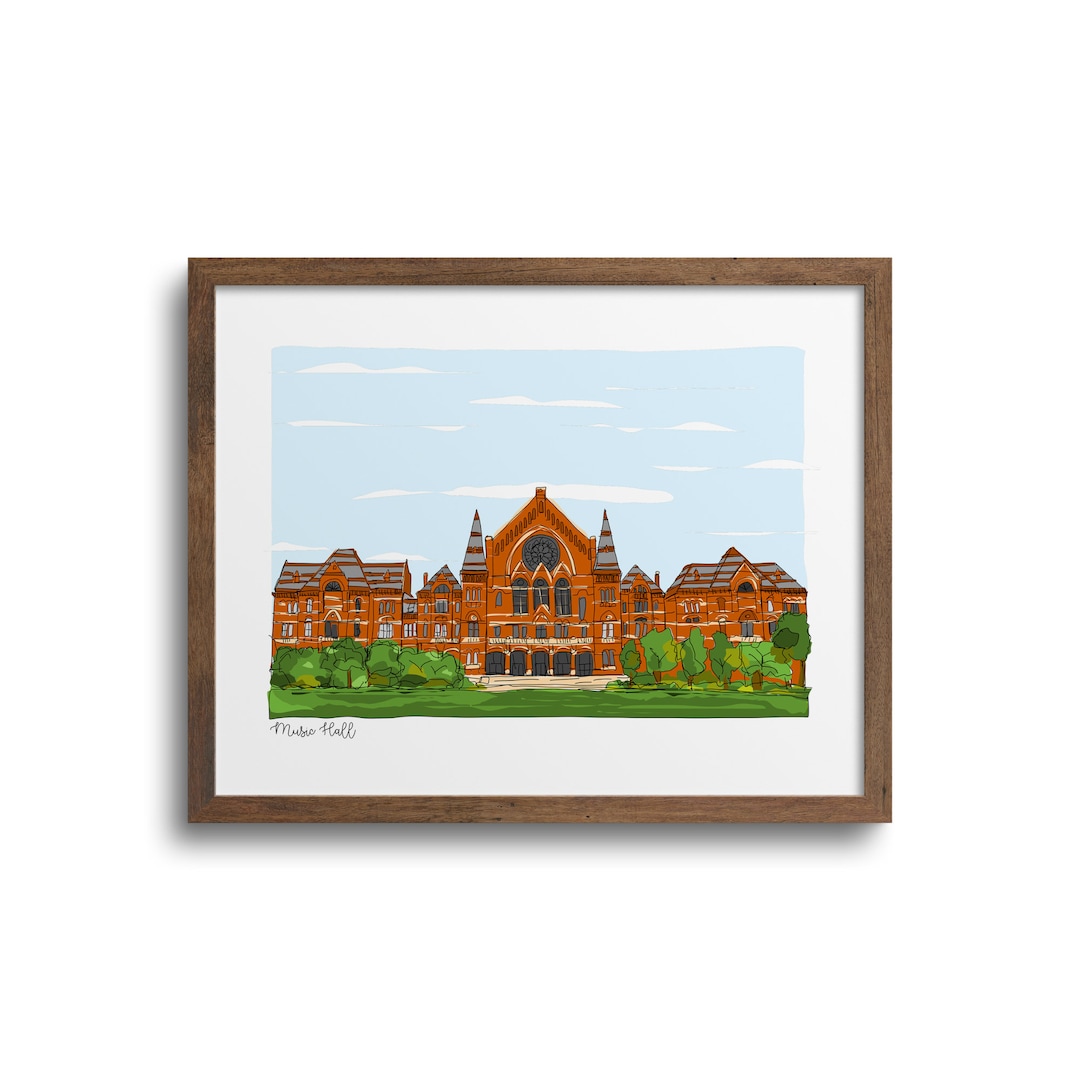 Cincinnati Music Hall Print- Cincinnati Artwork, Cincinnati City Art ...