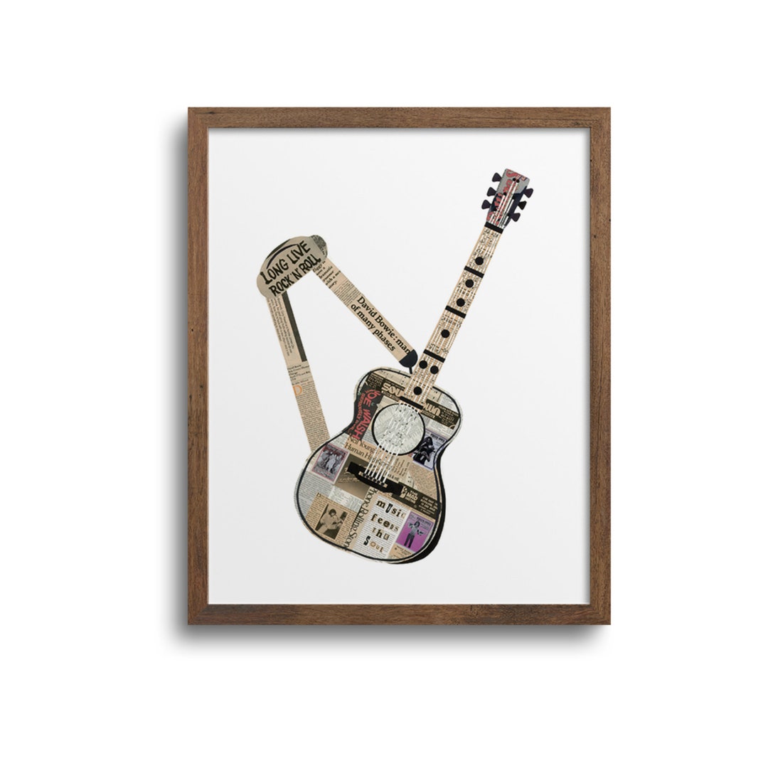 Guitar Poster | Notecards - Guitar Art Print, Music Poster, Guitar ...