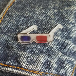 3D Glasses Lapel Pin Shrink Plastic - Etsy