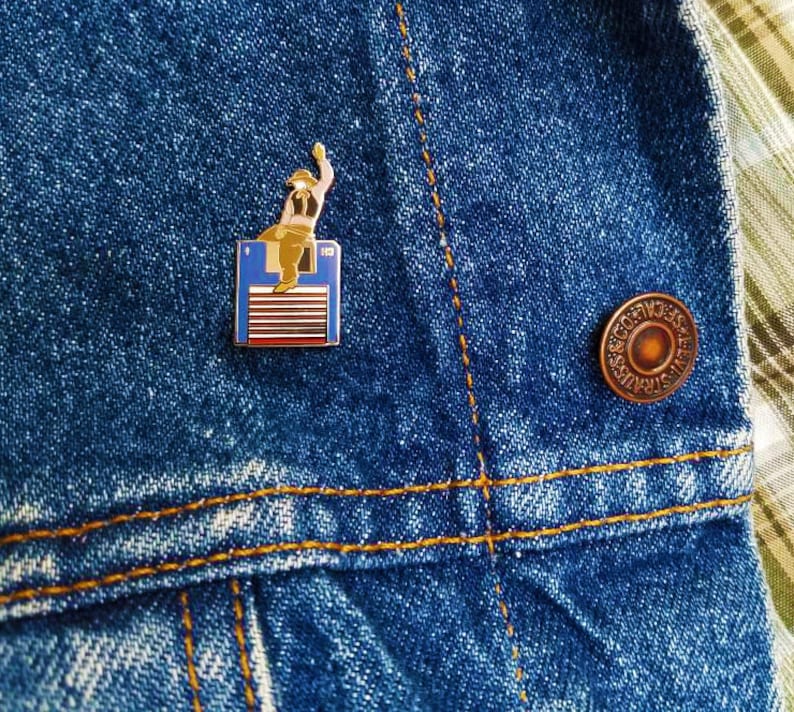 Floppy Disk Cowboy Hard Enamel Lapel Pin - Etsy