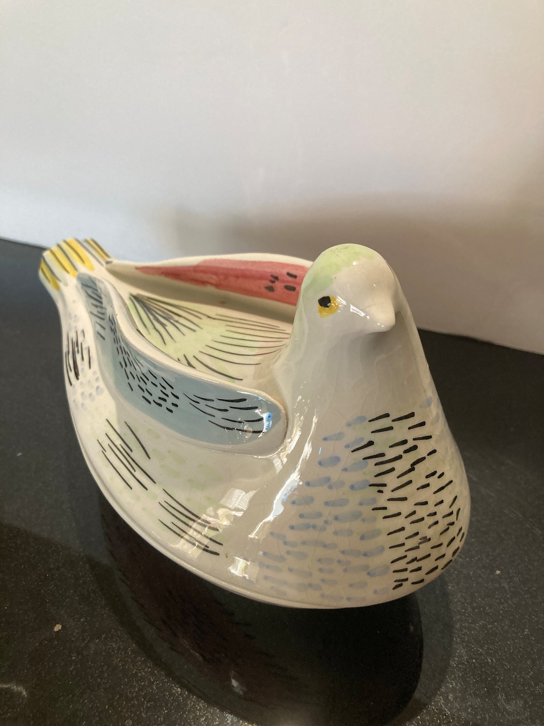 Ceramic White Dove Trinket Dish Covered Bird Box Handpainted - Etsy