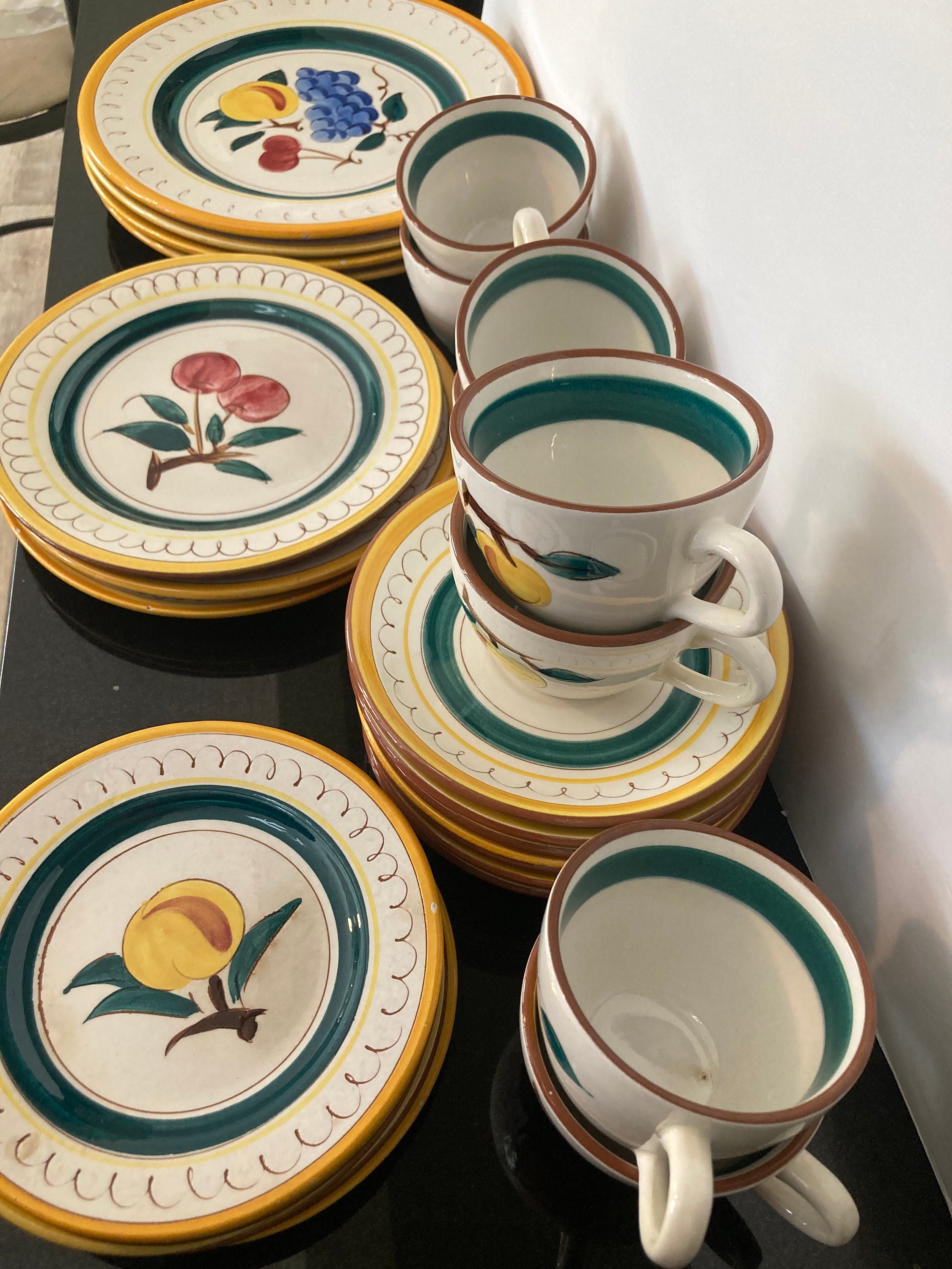 Stangl Fruit Pattern Dishes 28 Pieces Dish Set Trenton Hand Painted - Etsy