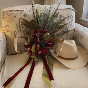 Pheasant Feather Deer Antler Tree Topper - Etsy