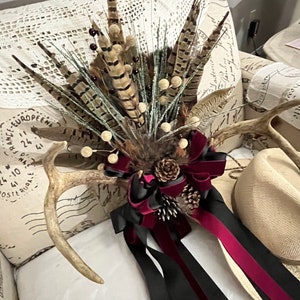 Pheasant Feather Deer Antler Tree Topper - Etsy