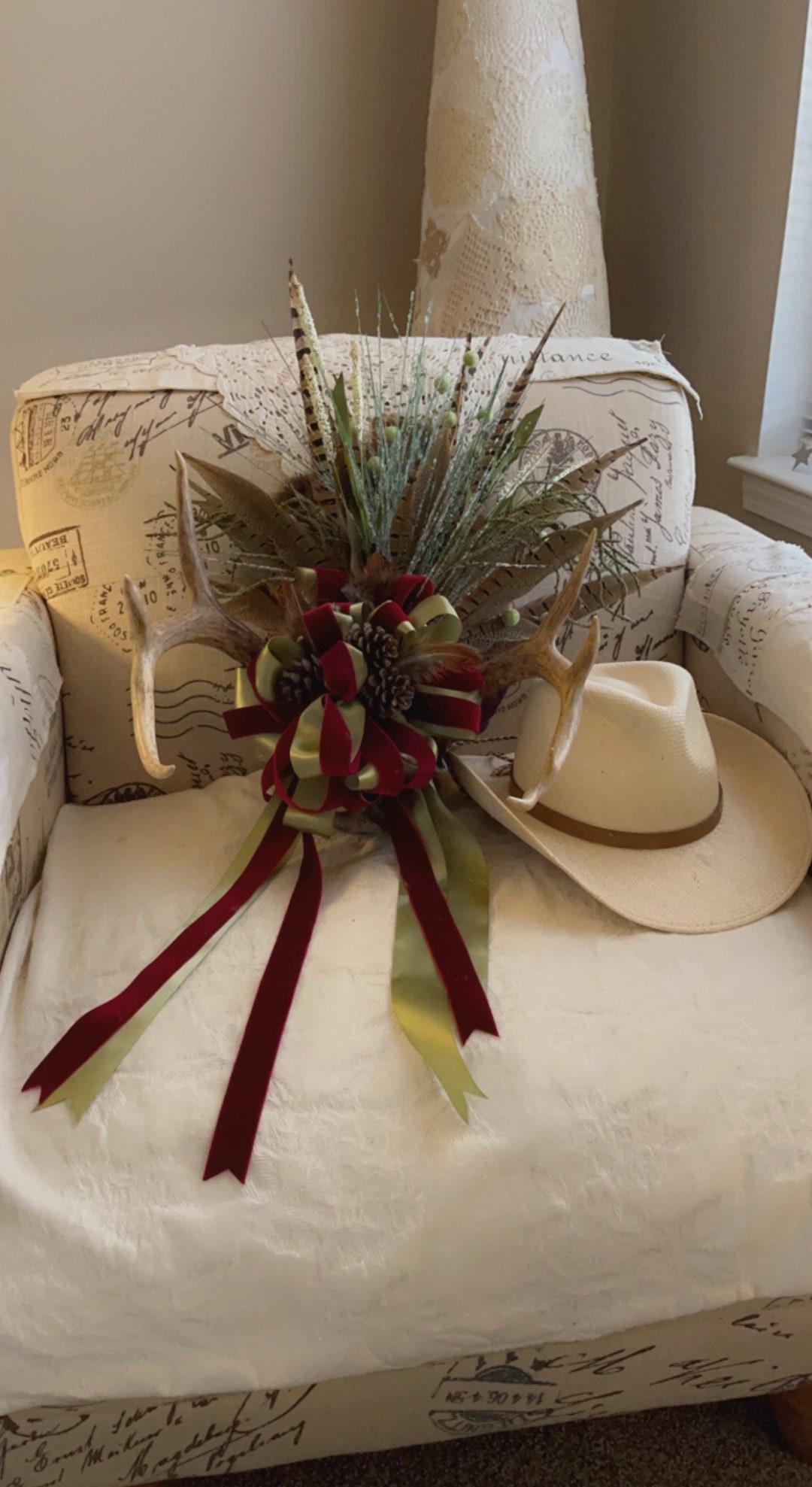 Pheasant Feather Deer Antler Tree Topper - Etsy