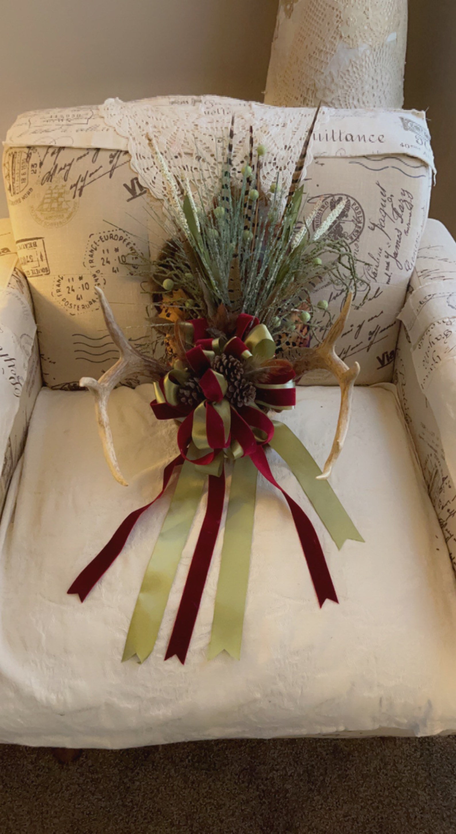 Pheasant Feather Deer Antler Tree Topper - Etsy