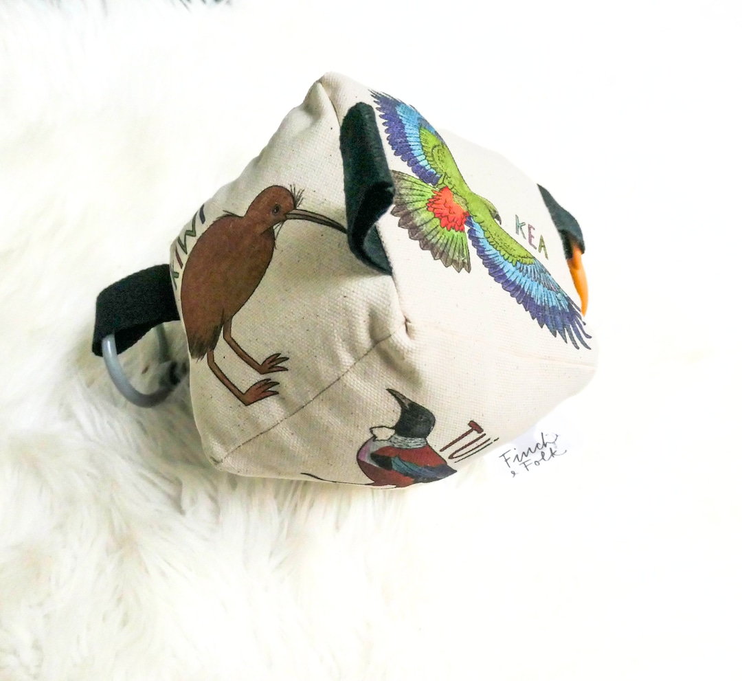 Organic Cotton Baby Rattle Block: Watercolor New Zealand Birds - Etsy