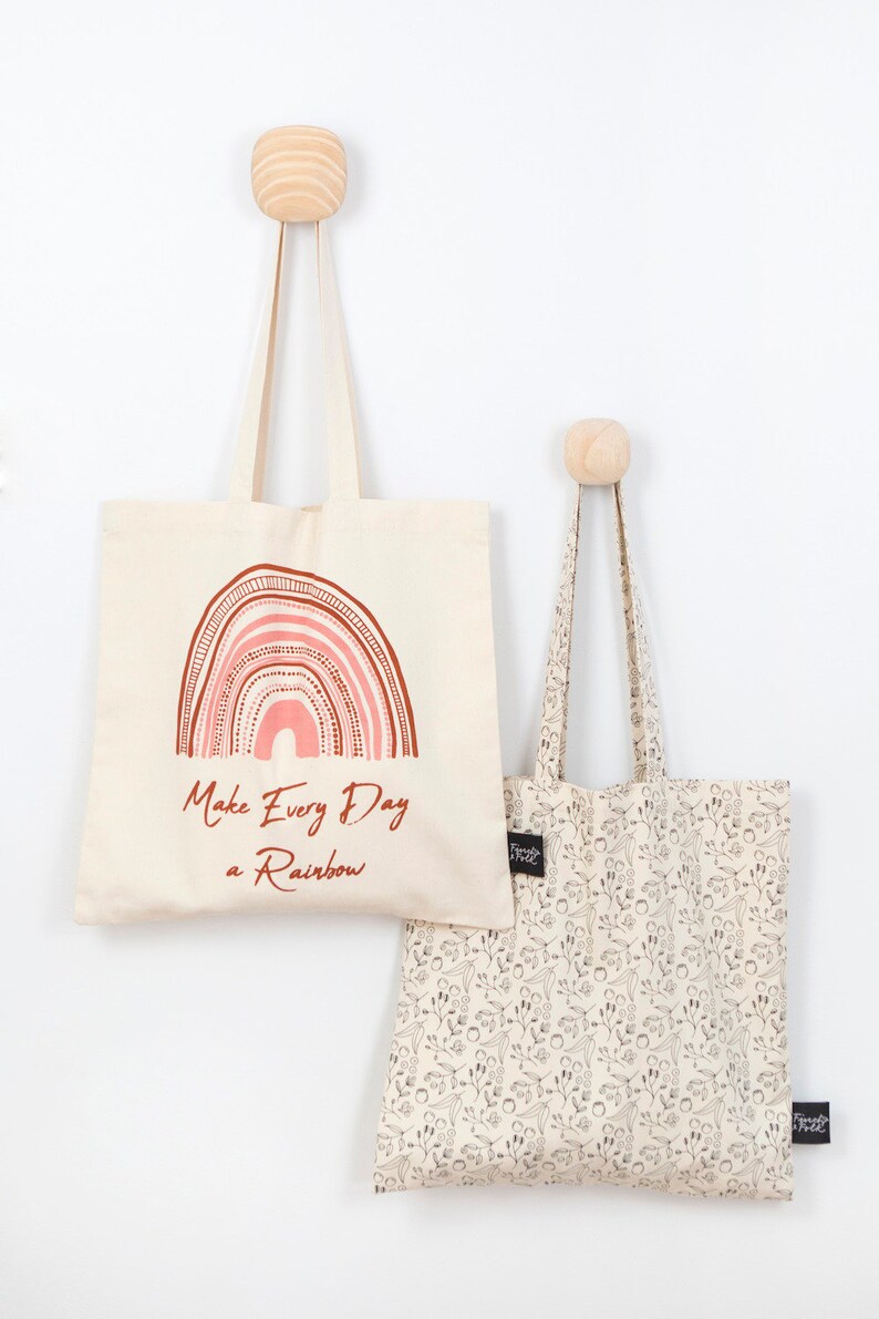 Organic Cotton Tote Bag - Botanical - Original Hand Drawn - Ethically ...