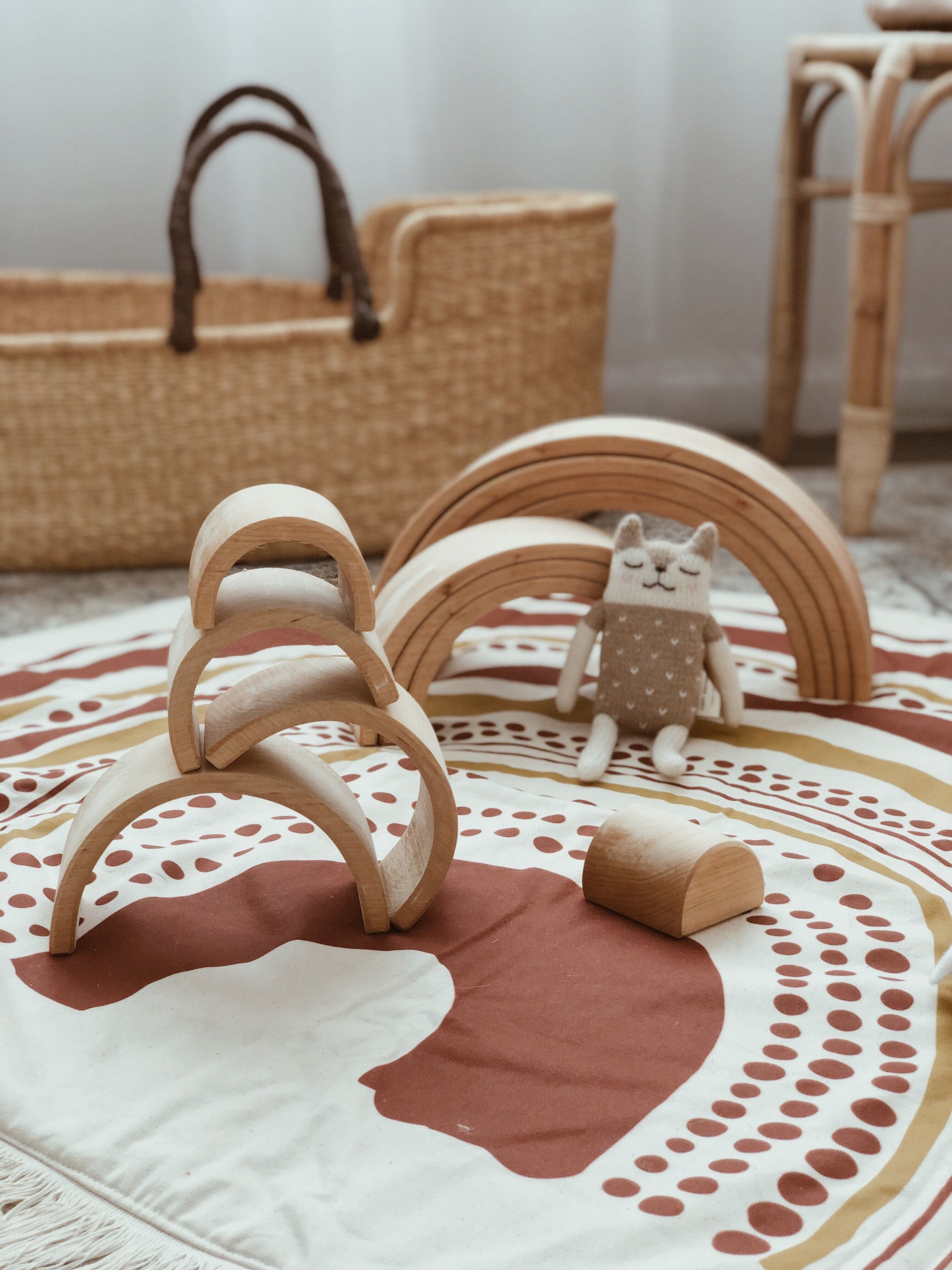 Rainbow Handmade Organic Play Mat Gender Neutral Nursery Rug - Etsy ...