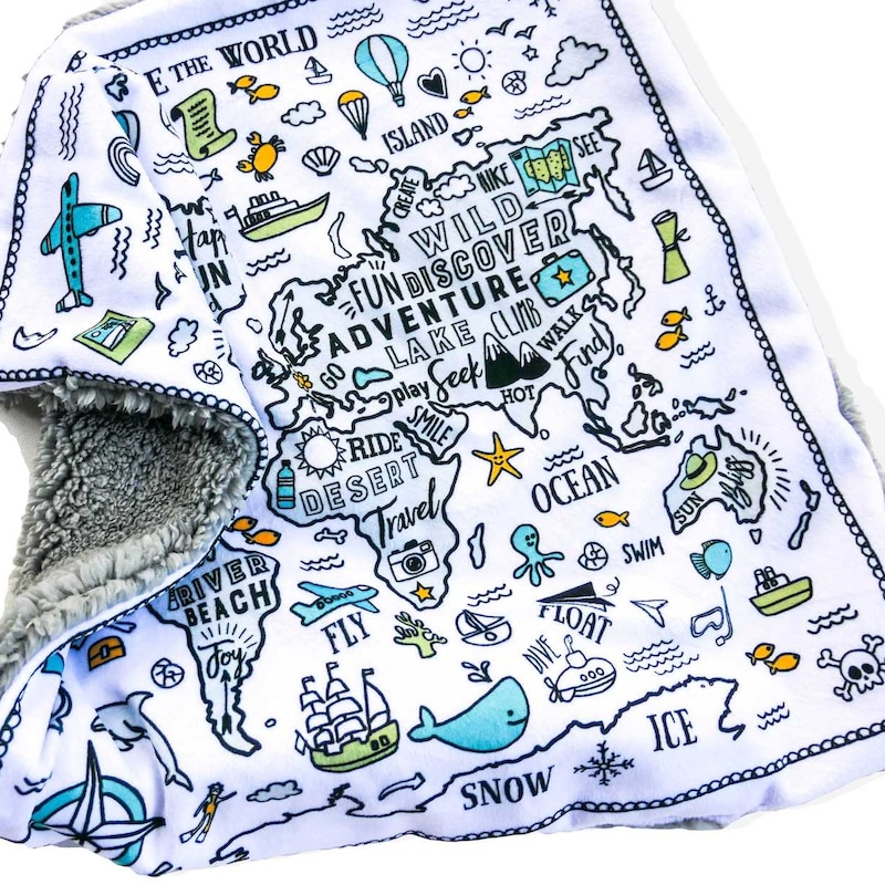 World Map Bedding - Etsy