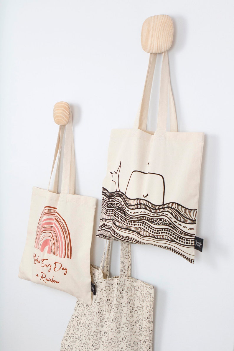 Organic Cotton Tote Bag - Botanical - Original Hand Drawn - Ethically ...