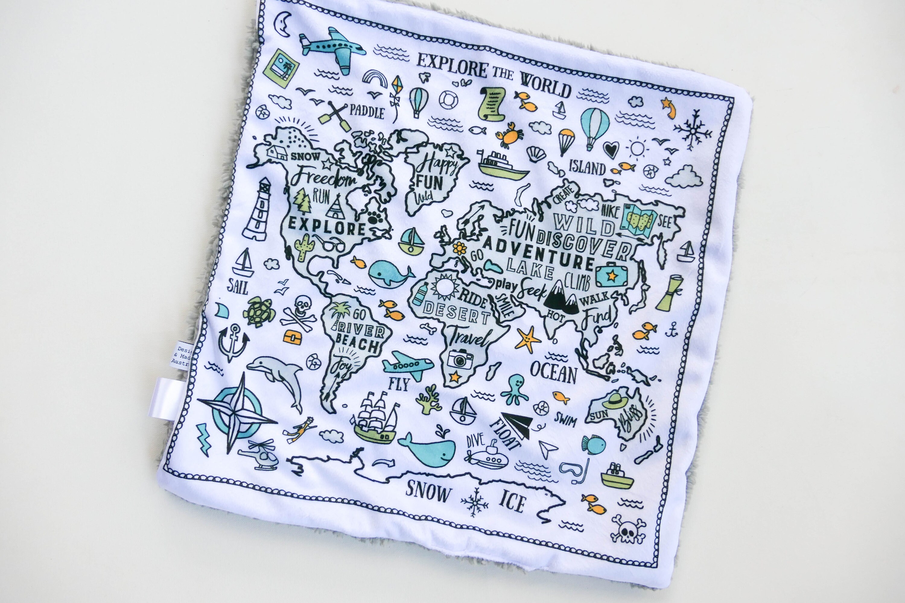 Lovey World Explorer Minky Comforter Blanket - Lovie - Baby Boy. Gender ...