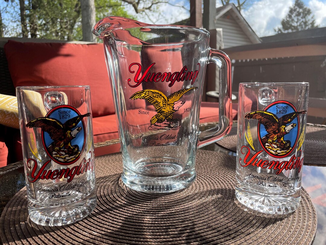 Yuengling Glass Beer Pitcher and Beer Mug Set - Etsy
