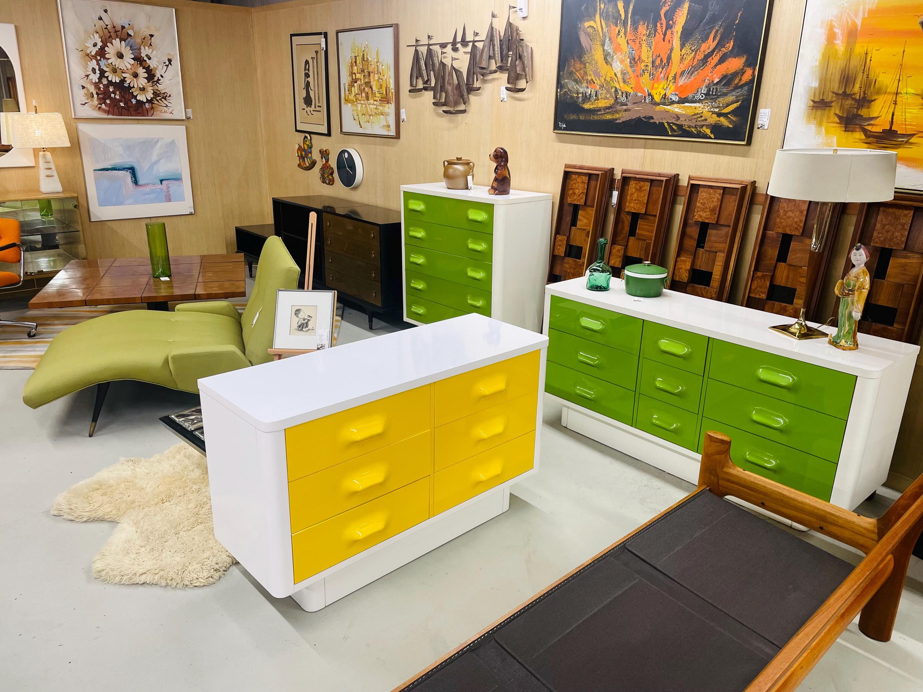 Raymond Loewy Inspired Yellow Chapter One Dresser by Broyhill Premier ...