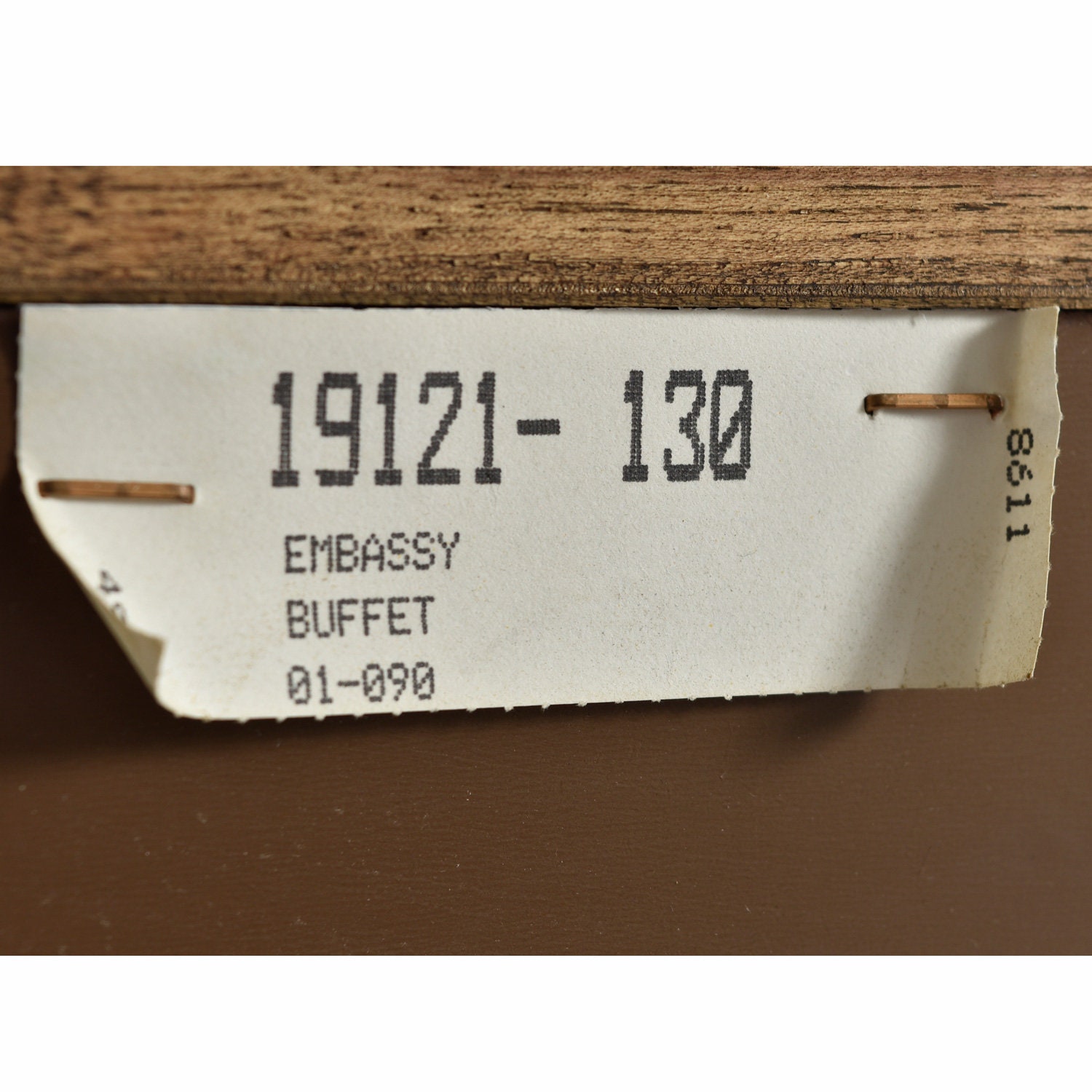 Thomasville Embassy Wood Inlay Asian Modern Campaign Style Brass Accent ...