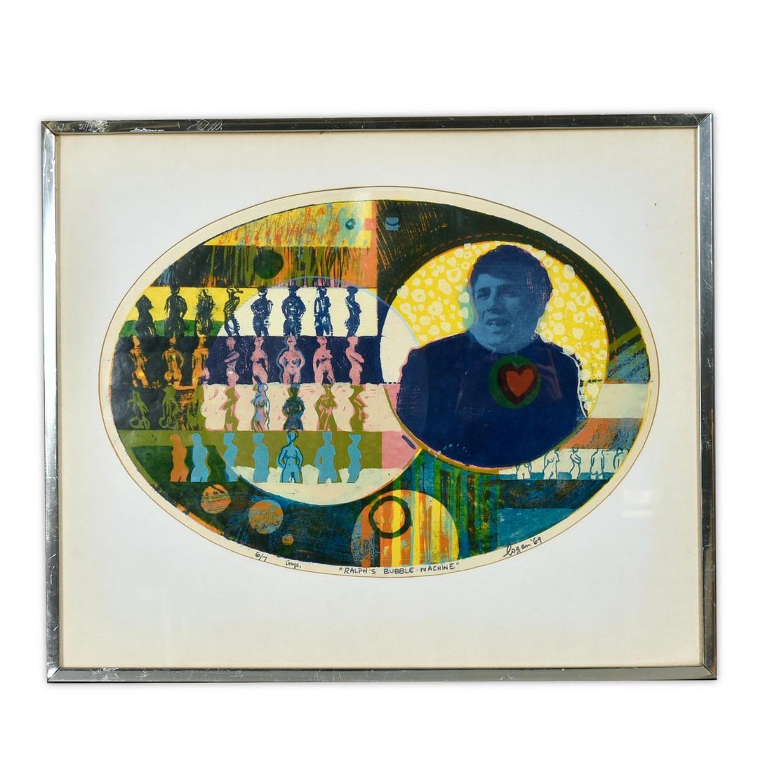 1969 Original Psychedelic Screenprint Ralph’s Bubble Machine Signed ...