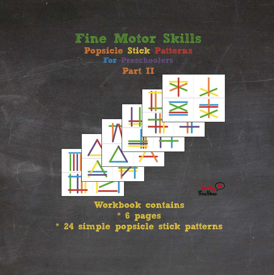 Popsicle Stick Patterns Busy Bag Rainy Day Printable PDF - Etsy