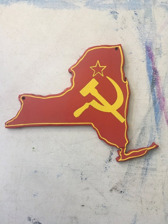 Communist Flag New York State Cut Out | Etsy