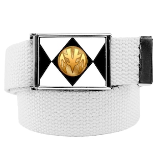 Build A Belt Kid's Power Ranger Buckle 1.25" Wide With Canvas Web Belt ...