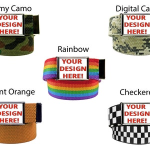 Build A Belt: Men's Design Your Own Buckle With Your Image or Text ...